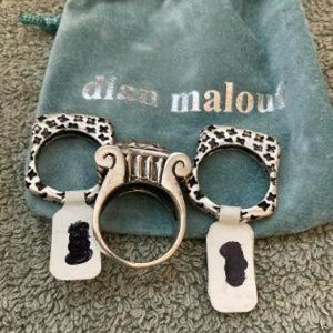 Dian Malouf | Jewelry | Dian Malouf Sterling Silver Stack Rings | Poshmark